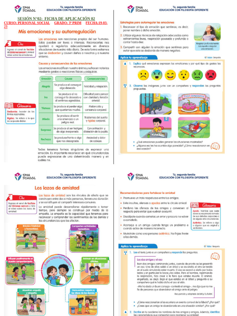 Ficha 2-3ro de Primaria | PDF