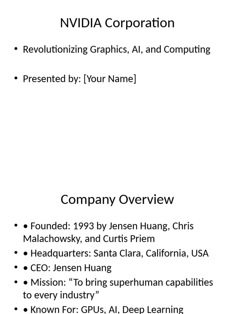NVIDIA Presentation | PDF