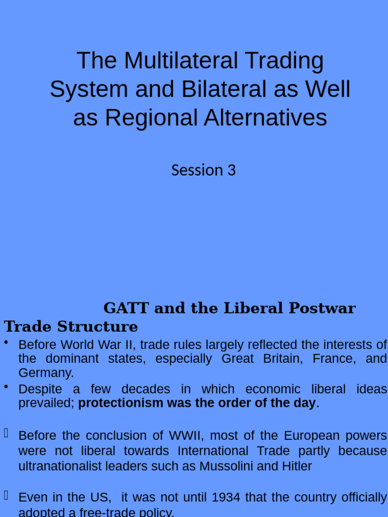 GATT's Role in Postwar Trade Liberalization | PDF | General Agreement ...