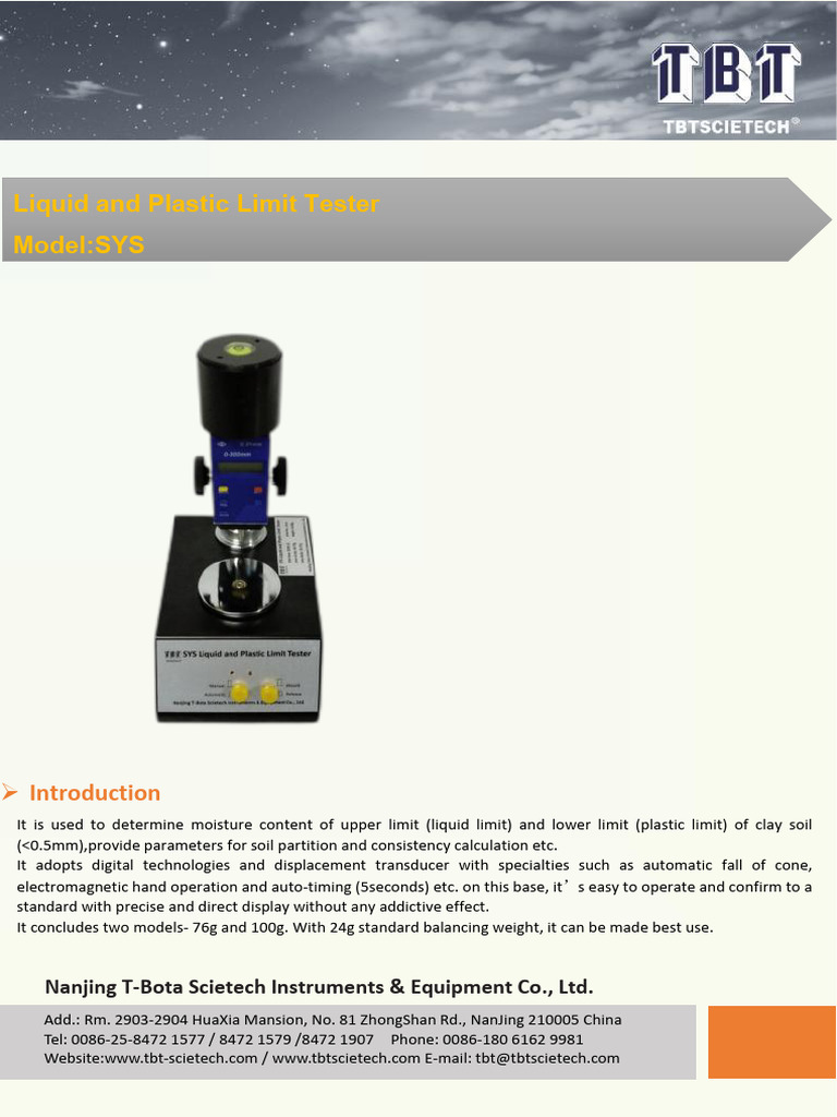Plastic Limit Test Equipment SYS | PDF