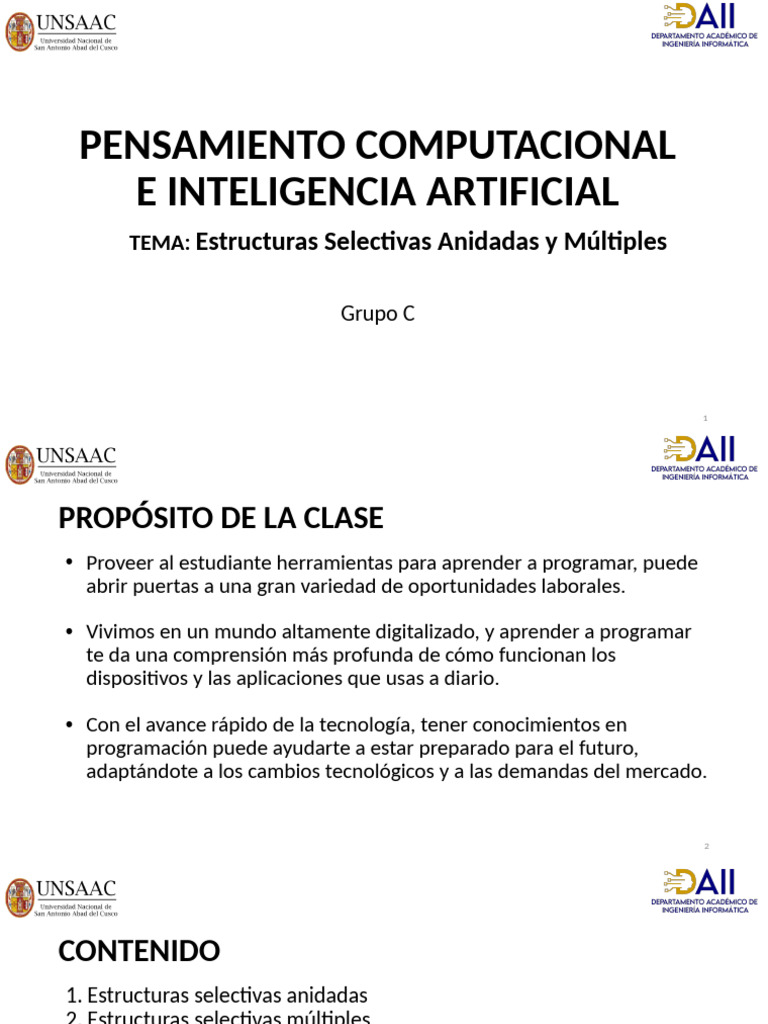 Estructuras Selectivas en Programación | PDF | Informática