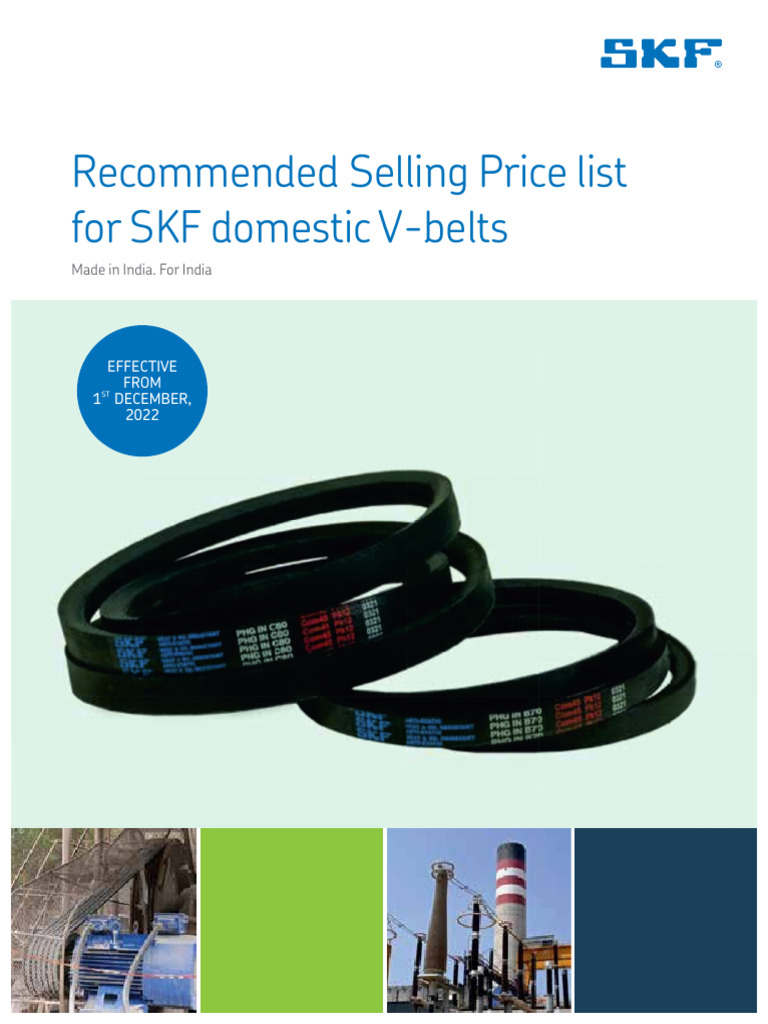 SKF V-Belt Price List India 2022 | PDF | Computer Programming ...