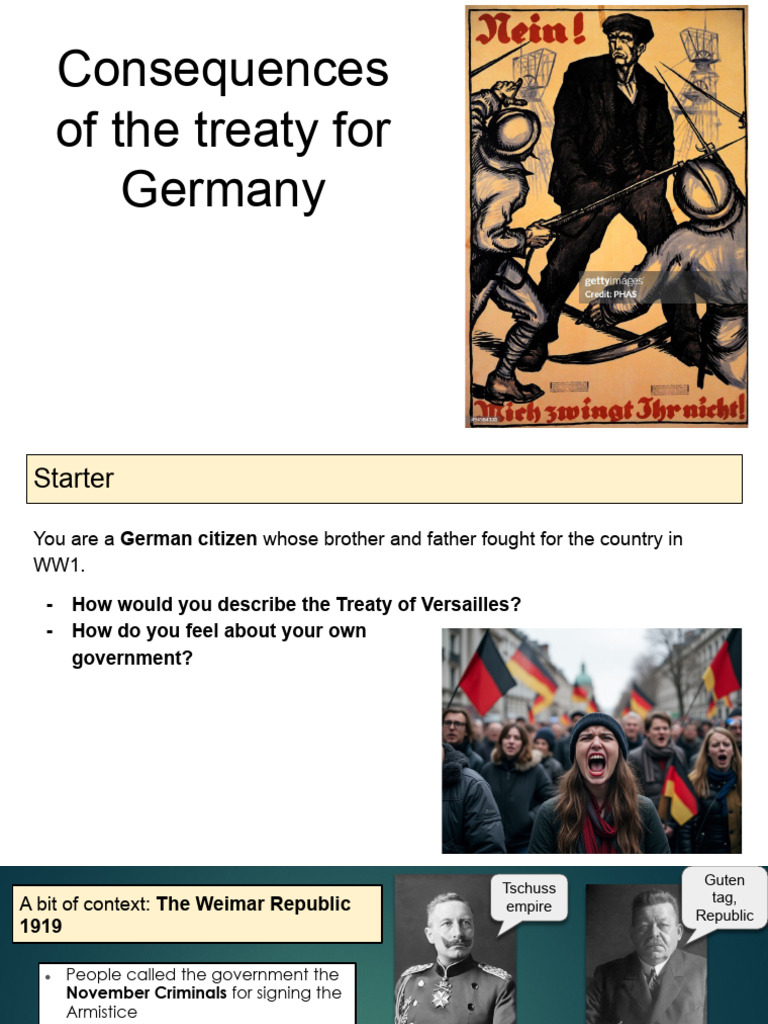 Impact of the Treaty of Versailles on Germany | PDF | International ...