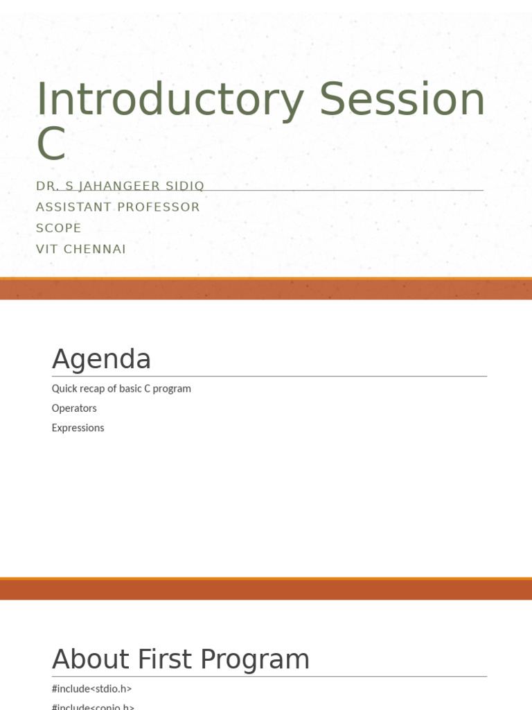 C Intro - OPerator - Expression | PDF | Integer (Computer Science) | Arithmetic