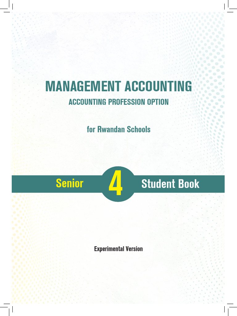 Management Accounting - Student Book22 | PDF | Debits And Credits ...
