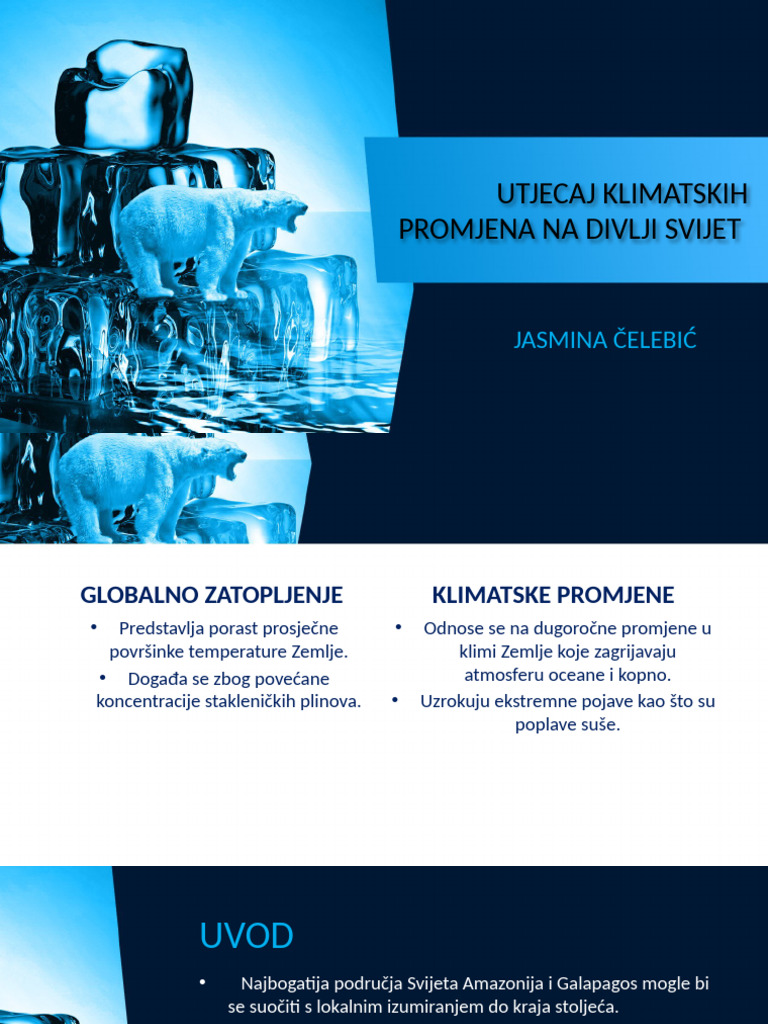 Utjecaj klimatskih promjena na divlji svijet JASMINA ČELEBIĆ(1) | PDF