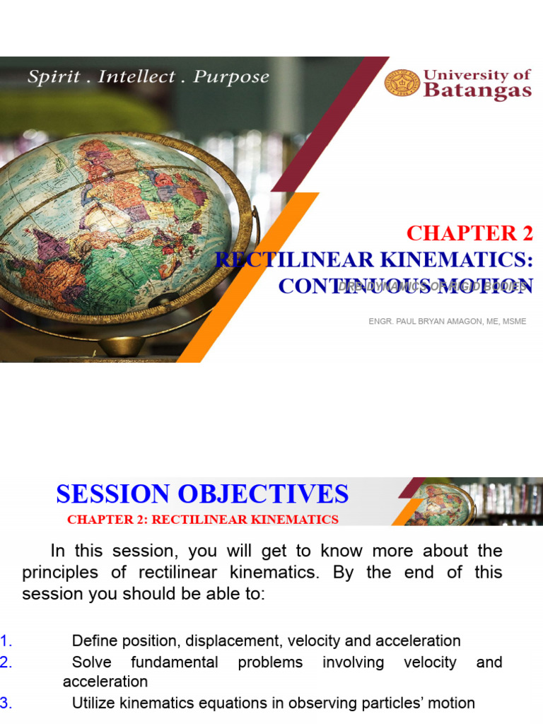 Drb Module 2 Rectilinear Kinematics Continuous Motion 1 | PDF ...