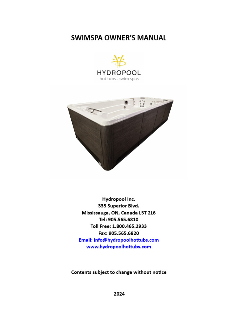 Swim Spa Owners Manual | Powerpool Swim Spa Instructions – FYNSR