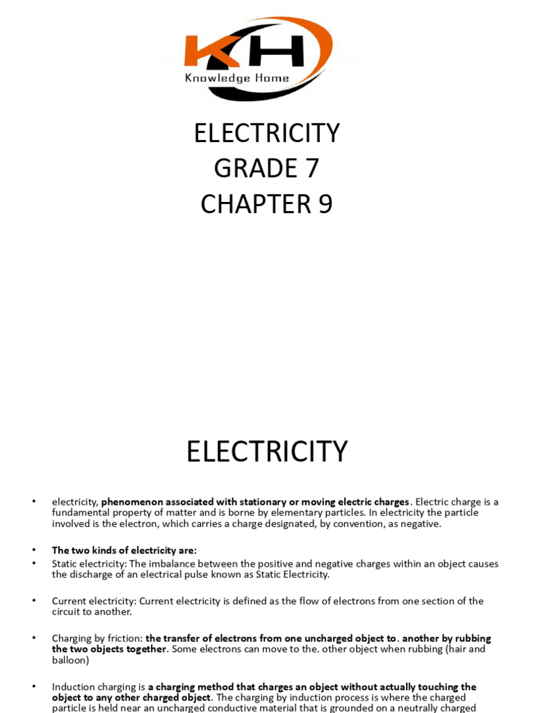 Electricity Grade 7 Chapter 9 1 | PDF | Voltage | Series And Parallel ...
