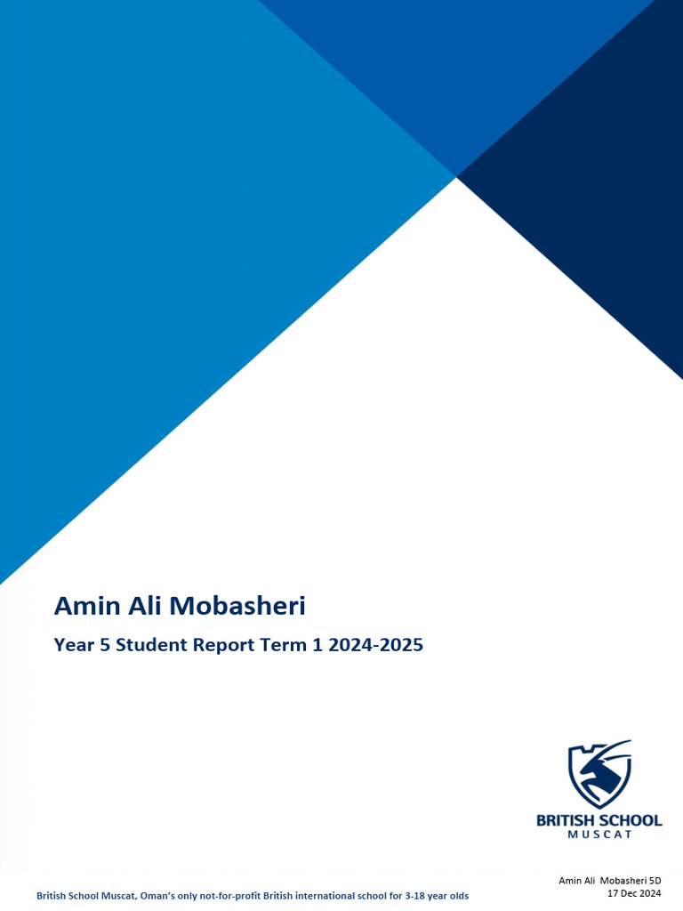Term 1 Report for Amin Mobasheri | PDF | Science | Cognition