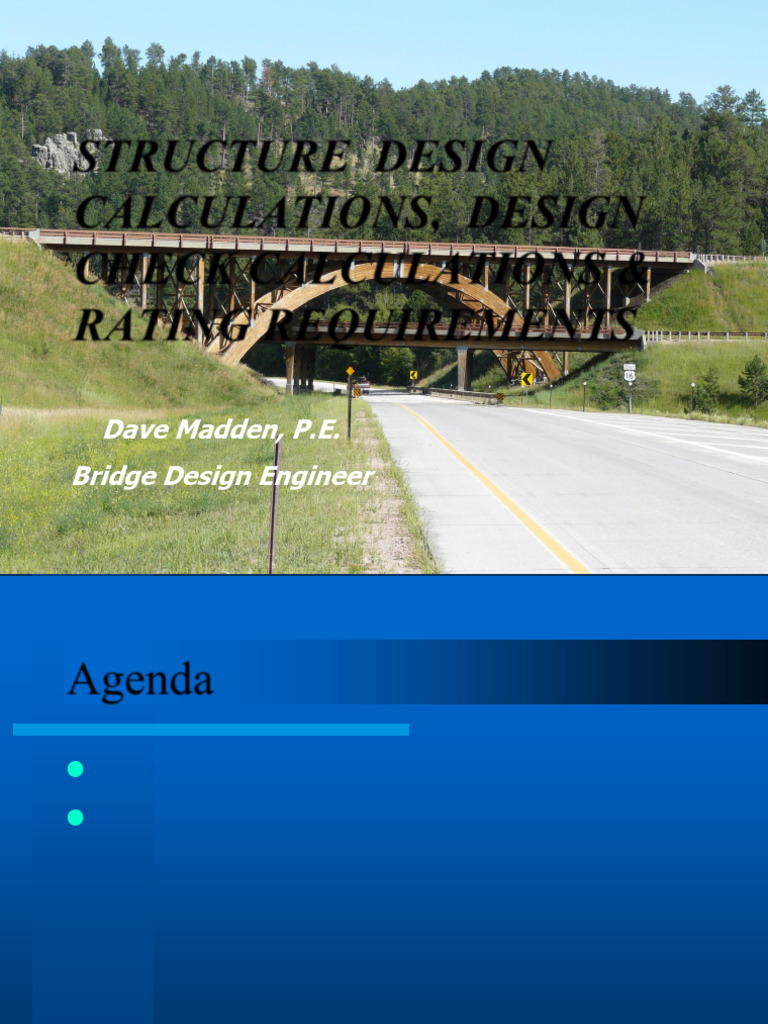 7 Bridge Design Calculations & Check Design Calculations Requirements ...