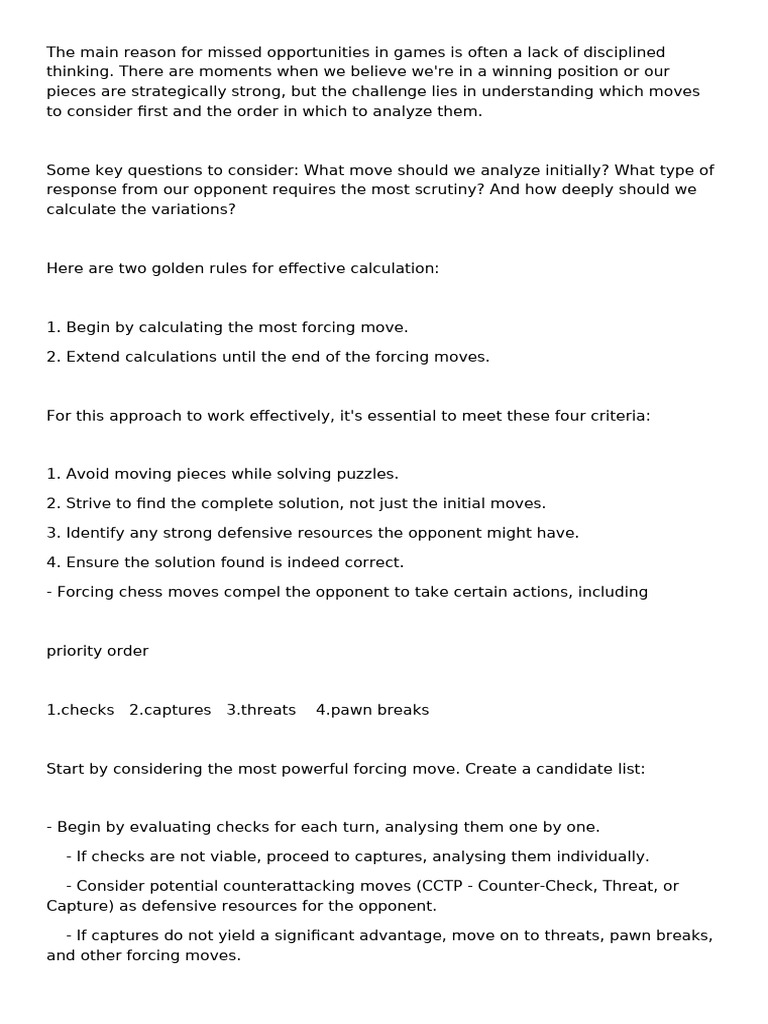 Notes of Chess Gurukul Camp | PDF