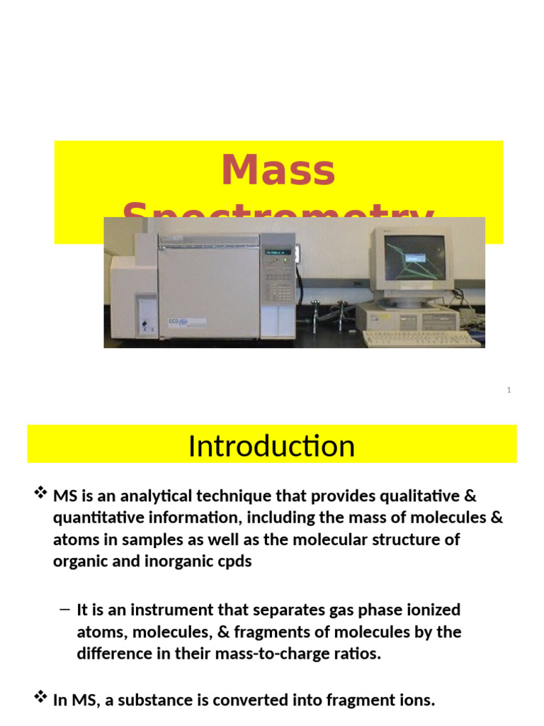 7 Mass Spectrometry | PDF | Mass Spectrometry | Tandem Mass Spectrometry