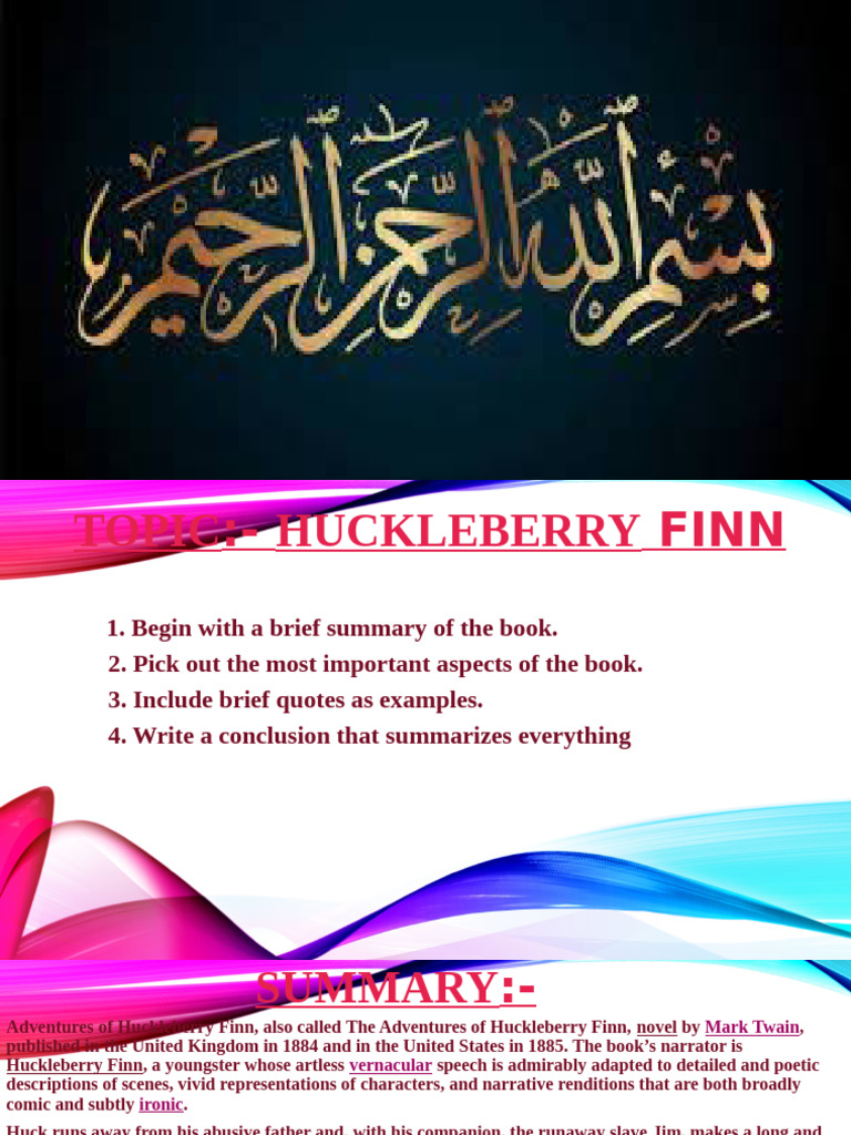Eng Lang Huckle Berry Finn Project | PDF | Huckleberry Finn ...