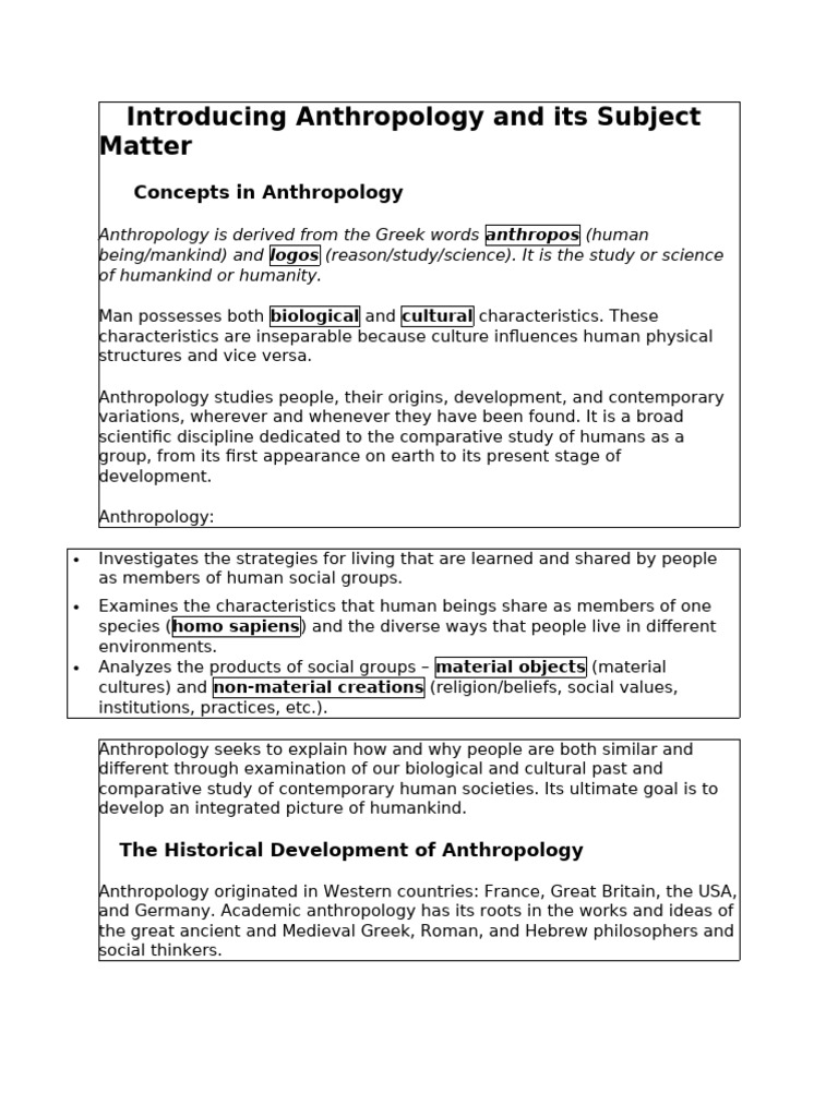 Overview of Anthropology and Its Subfields | PDF | Anthropology | Kinship