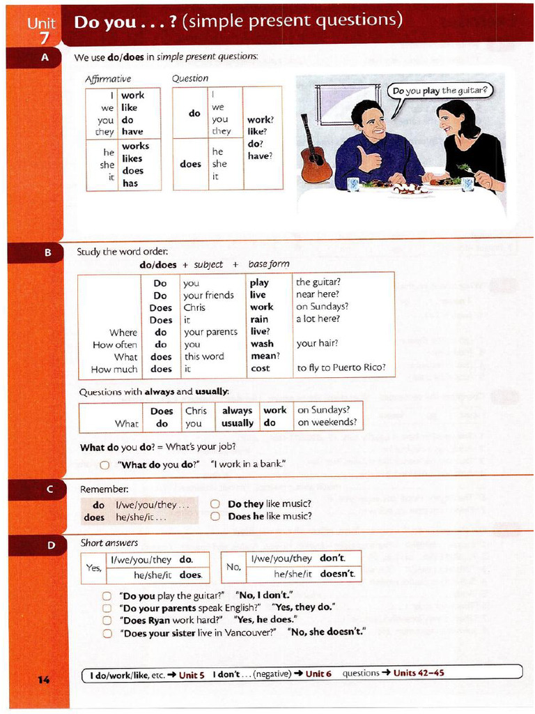 Exercícios Adicionais Simple Present Questions | PDF