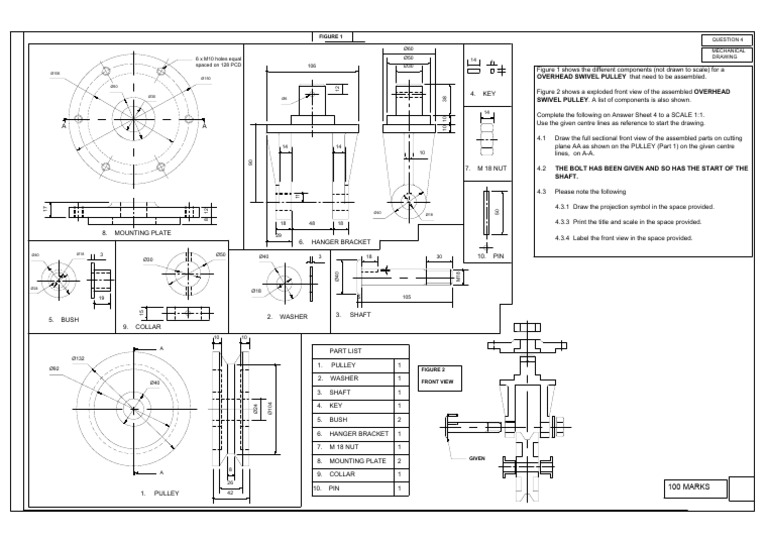 Grade 11 Machine Drawing Question Page (Lesson 2) - 250412 - 145456 | PDF