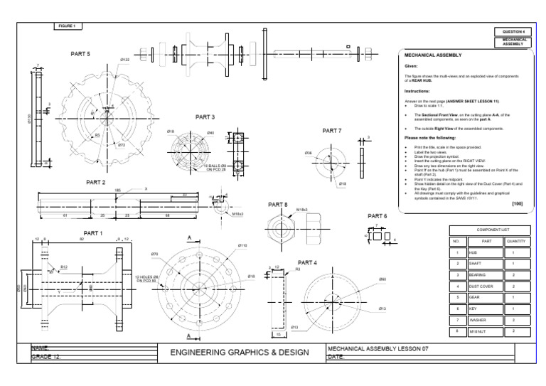 Machine Drawing 2 Question Paper - 250412 - 150533 | PDF | Mechanical ...