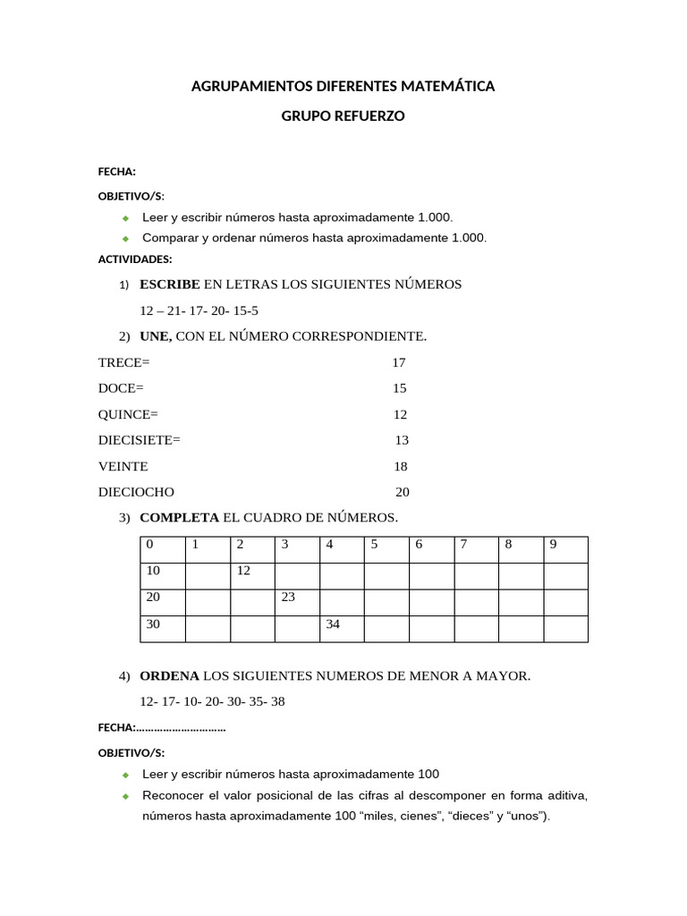 AGRUPAMIENTO REFUERZO | PDF
