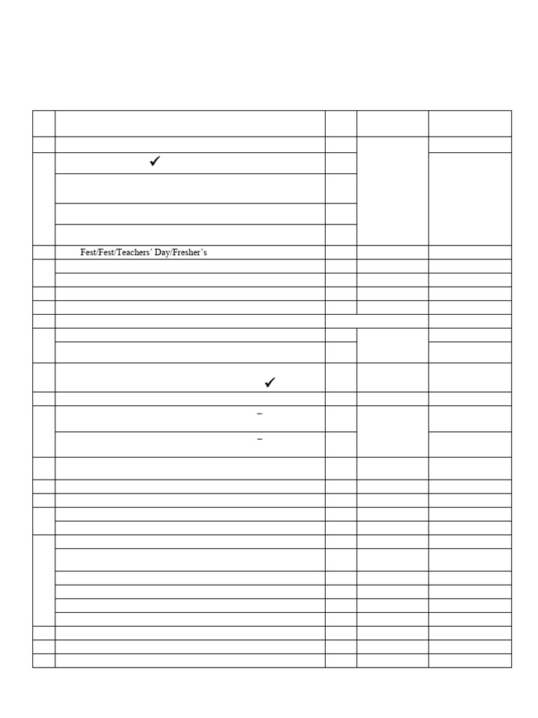 Activity Points Summary for CSE Students | PDF