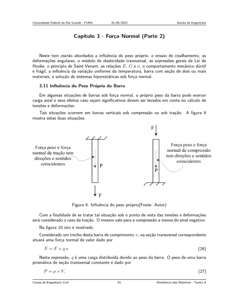 Capitulo03 Força Normal Parte02 2022 | PDF | Estresse (Mecânica ...