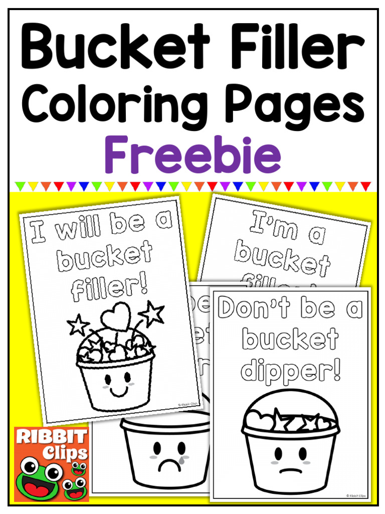 Bucket Filler Coloring Pages Freebie | PDF