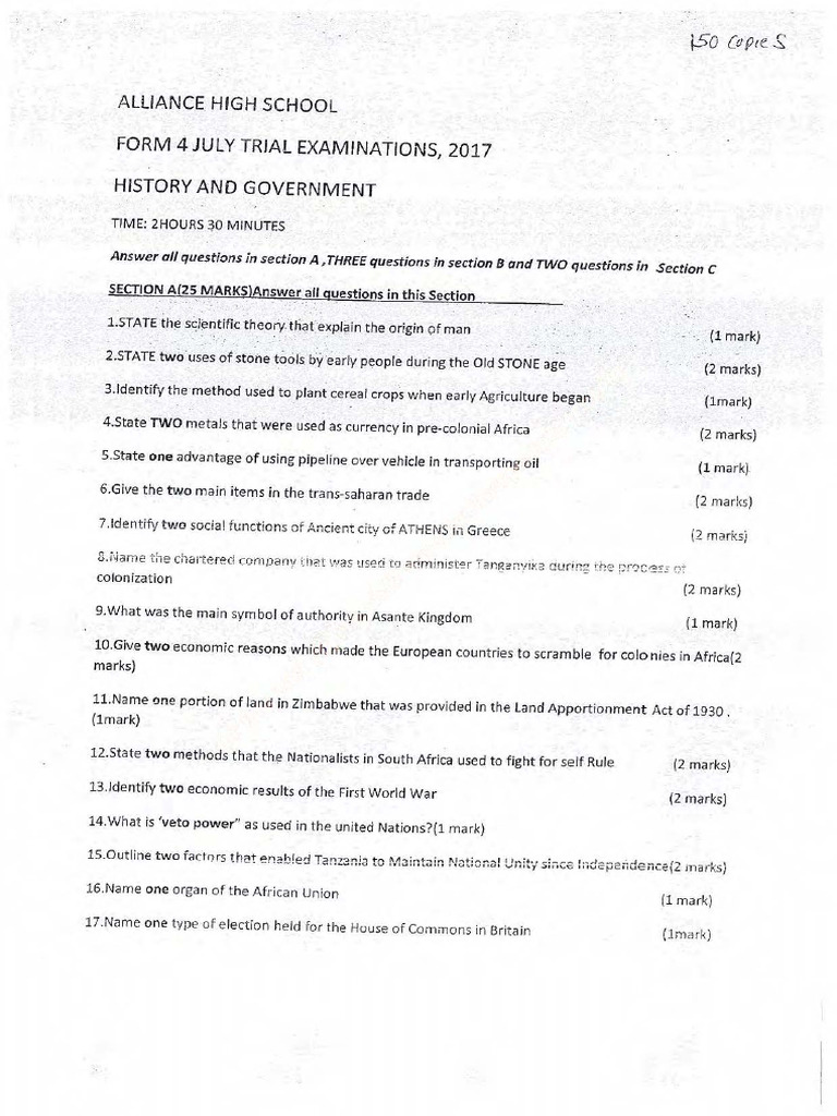 History & Government pp2 | PDF