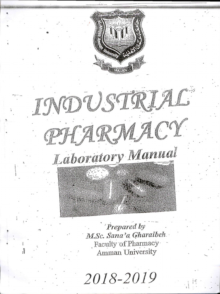 Practical Industrial Pharmacy Manual | PDF