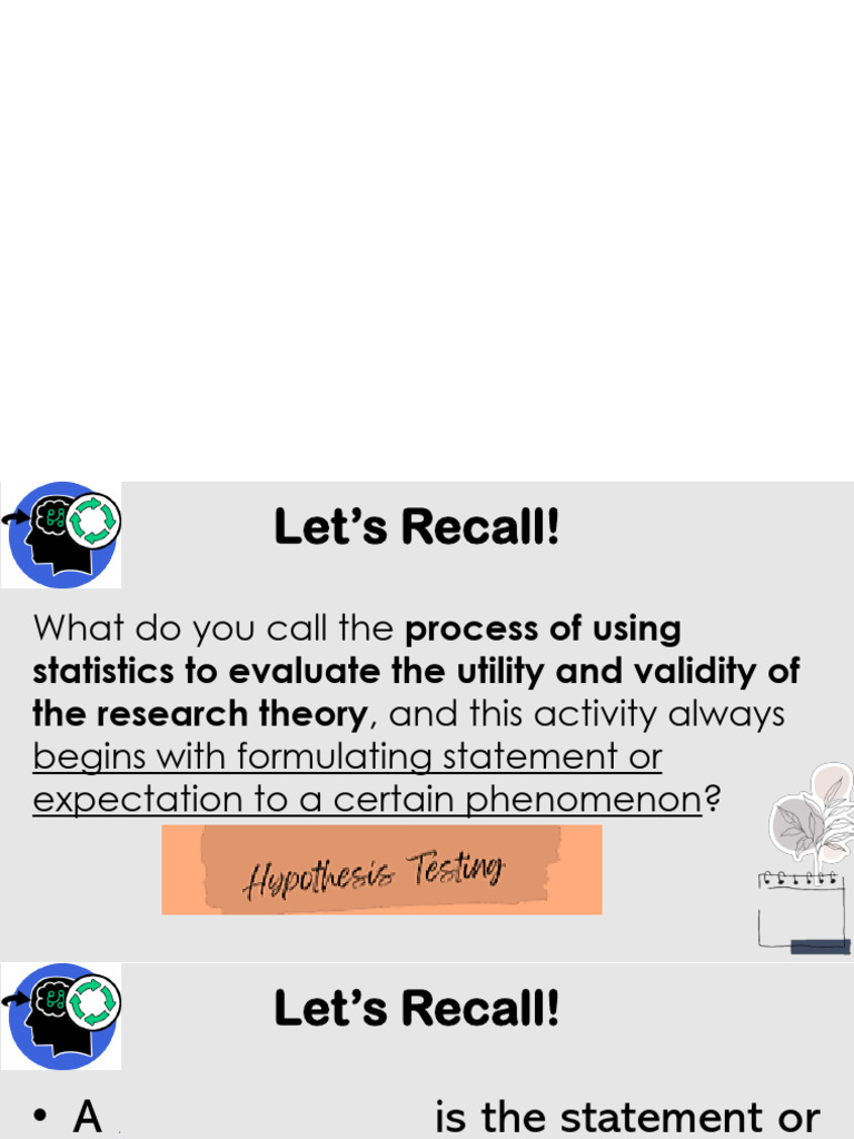 Q4 W2 Formulating Hypothesis | PDF | Hypothesis | Null Hypothesis