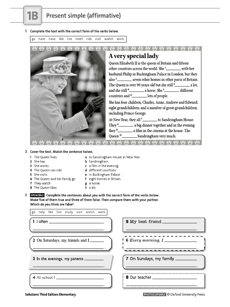 1b Present Simple (Affirmative) | PDF