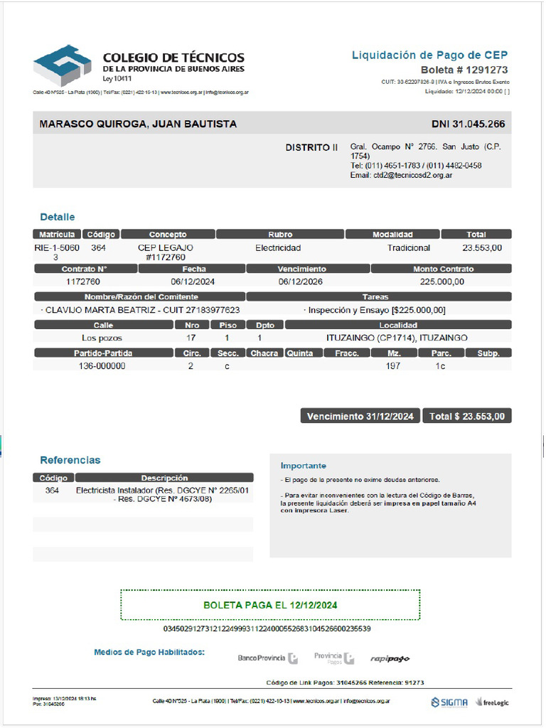 CEP Ejemplo Subido | PDF