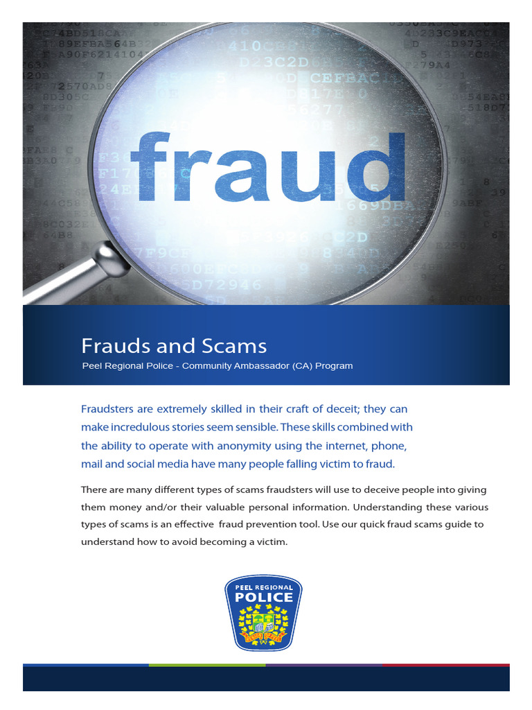 Frauds and Scams Awareness | PDF | Fraud | Property Crimes