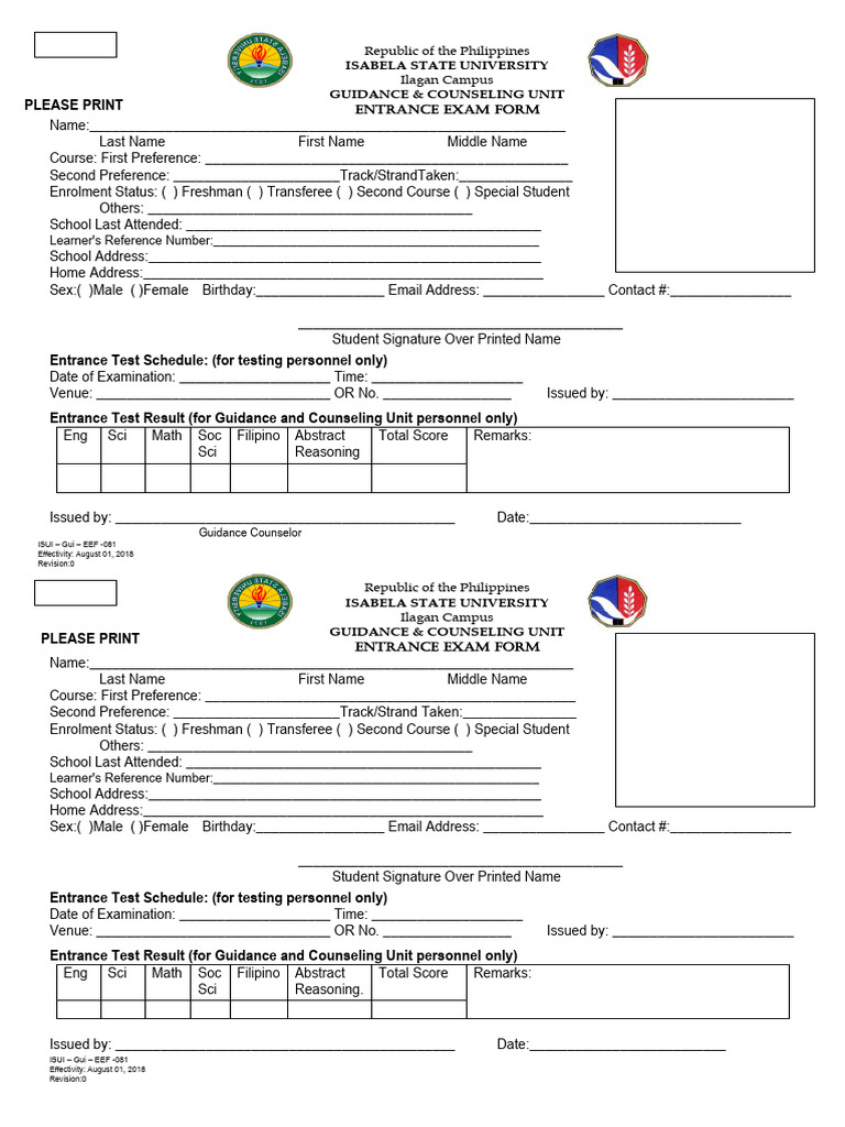 Form1-Entrance-Exam-Form New | PDF | Educational Assessment And Evaluation | Educational Stages