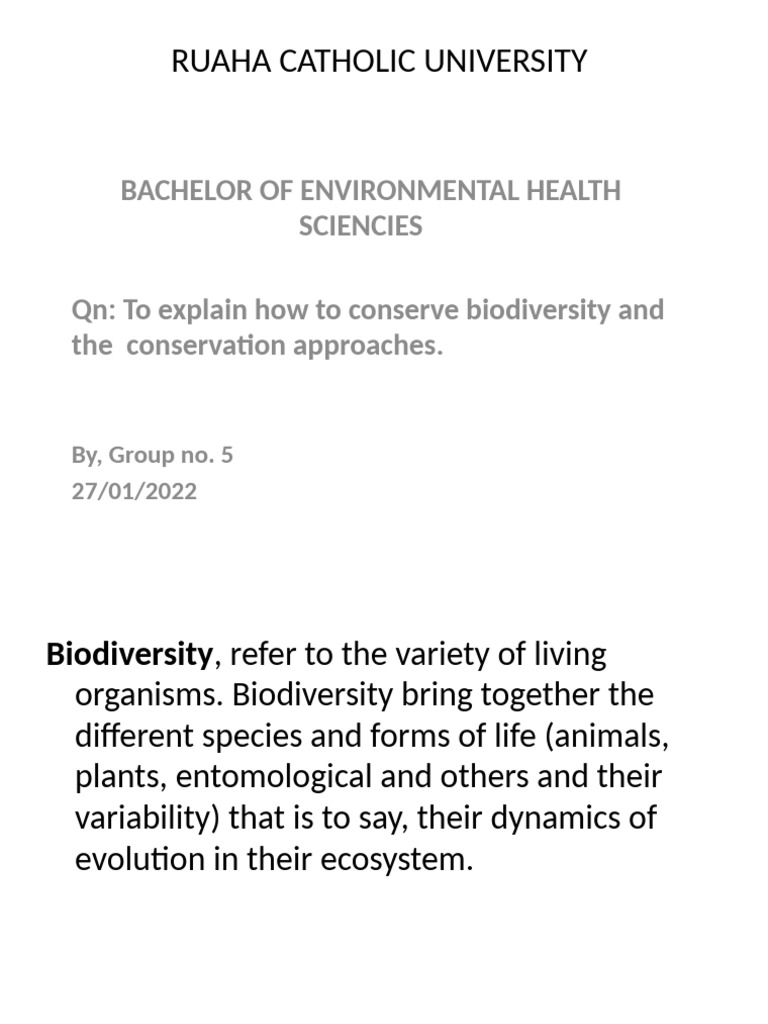 Biodiversity Conservation Strategies Explained | PDF | Biodiversity ...