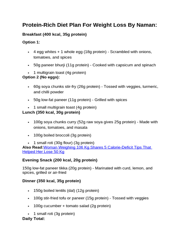 Weight Loss Diet | PDF