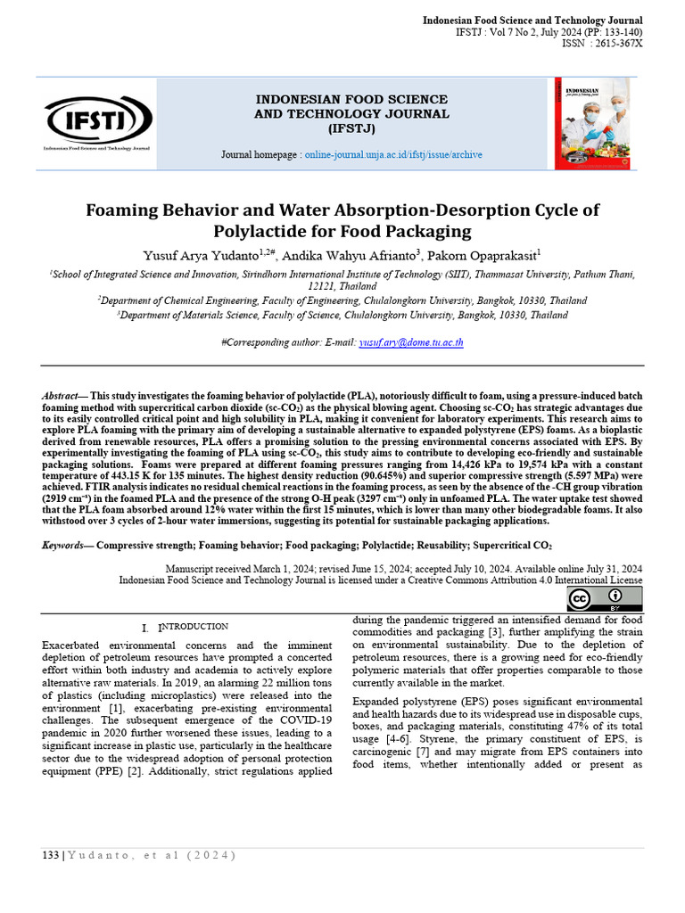 Foaming Behavior and Water Absorption-Desorption C | PDF | Polystyrene ...