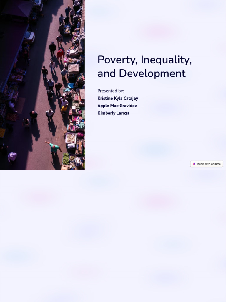 Poverty Inequality and Development 1 | PDF | Income Distribution ...