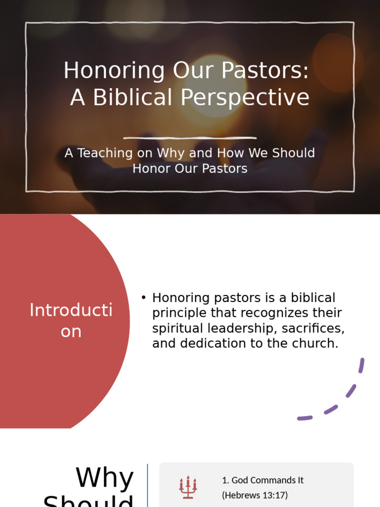 Honoring Our Pastors Presentation | PDF