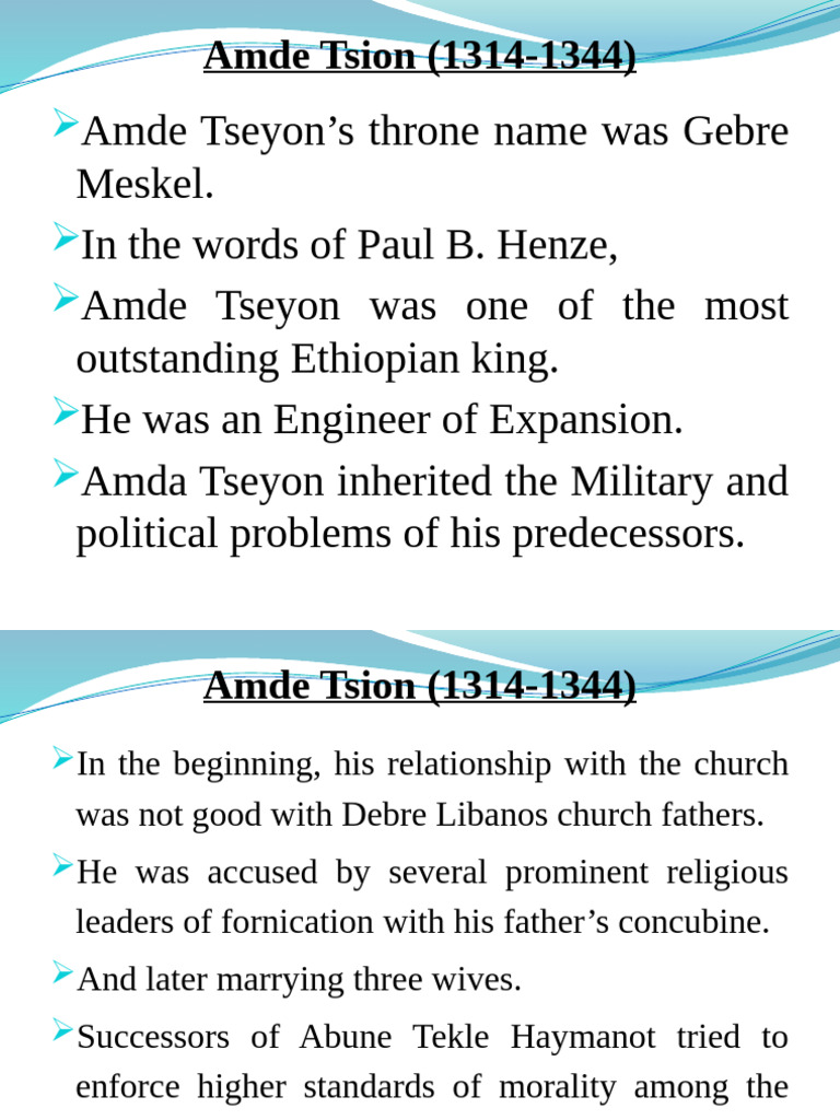 Amde Tsion: Expansion and Legacy | PDF