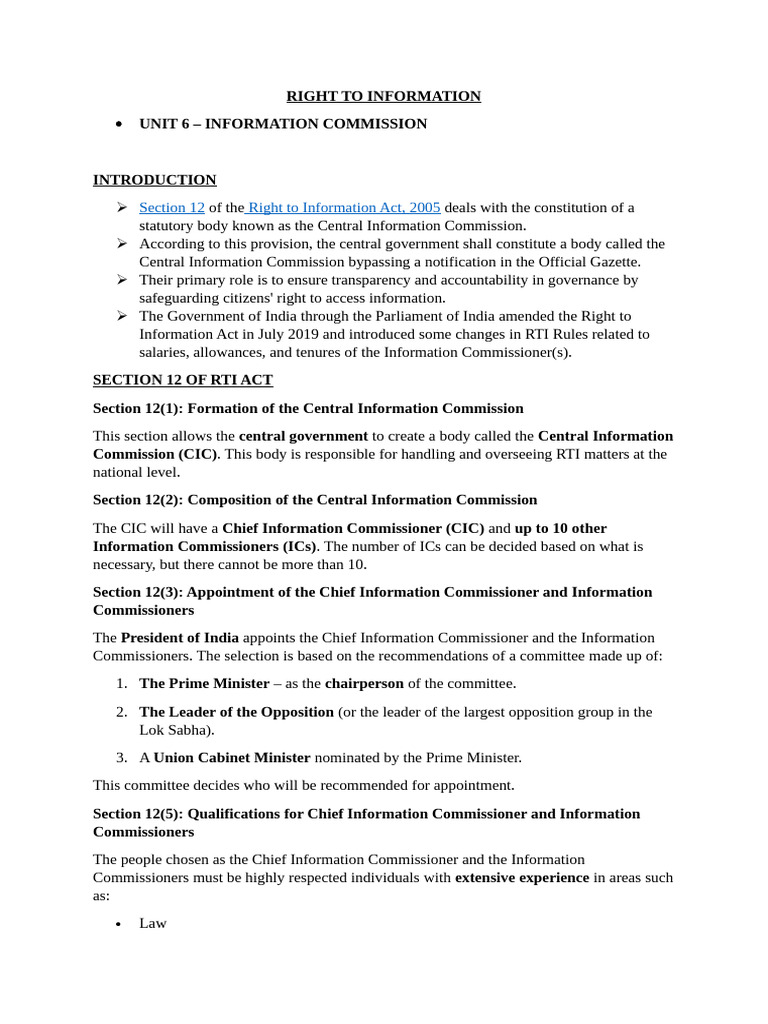 Right To Information New | PDF | Freedom Of Information Act (United ...