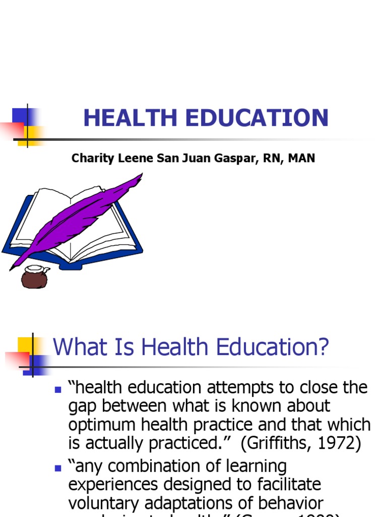 Principles and Purpose of Health Education | PDF | Health Education ...