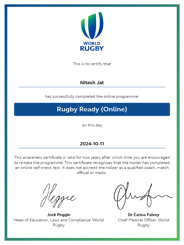 Rugby Ready 2826222 | PDF