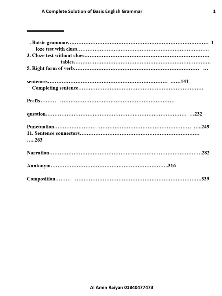 1.basic English Grammar Sheet 16.07.2023 PDF | PDF
