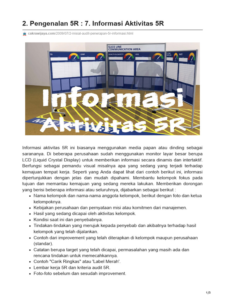2 Pengenalan 5R 7 Informasi Aktivitas 5R | PDF