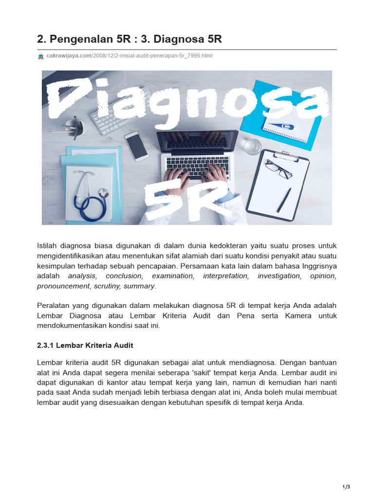 cakrawijaya.com-2 Pengenalan 5R 3 Diagnosa 5R | PDF