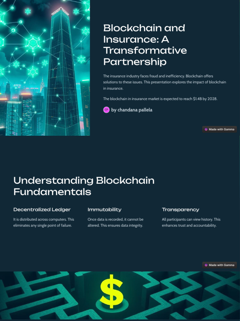Blockchain and Insurance A Transformative Partnership | PDF | Computing | Business