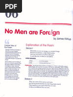 No Men Are Foreign Class Ix | PDF | Poetry