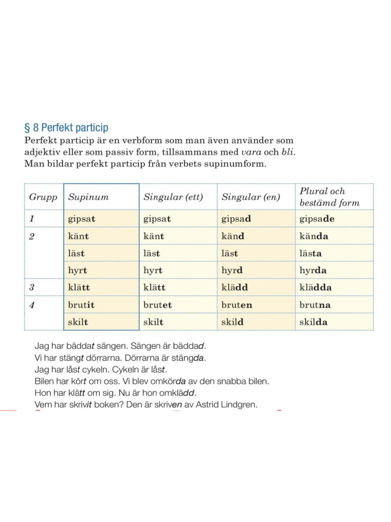 Perfekt Particip | PDF