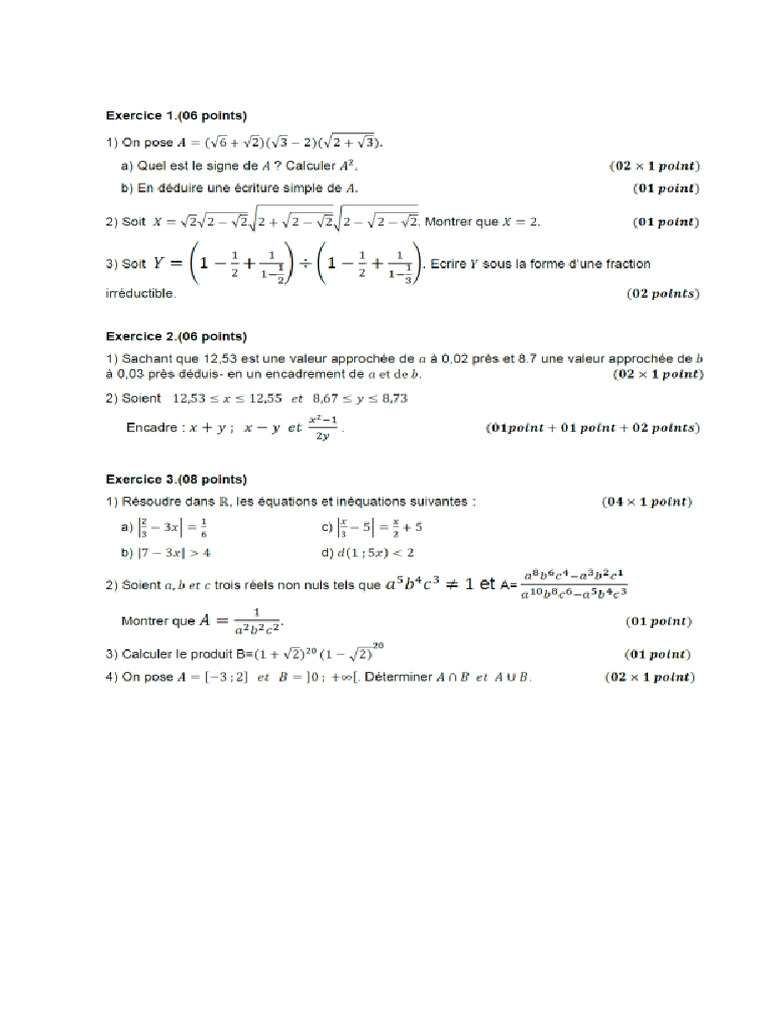 Devoir Maison Seconde Sb | PDF