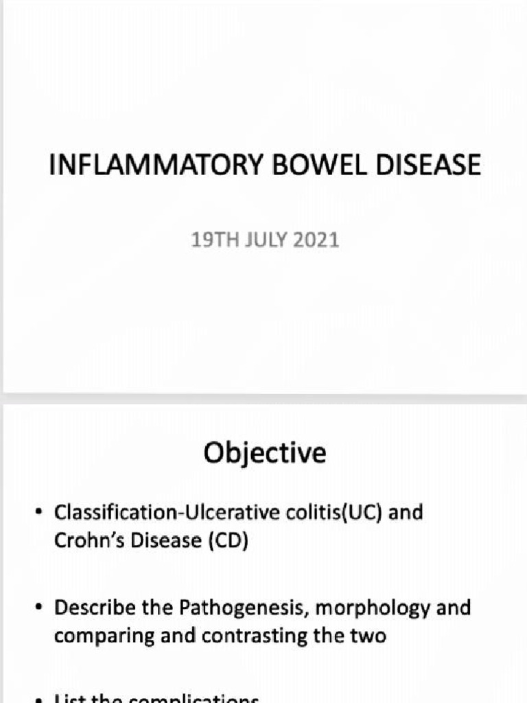 Inflammatory Bowel Disease... Prof - Rogena | PDF